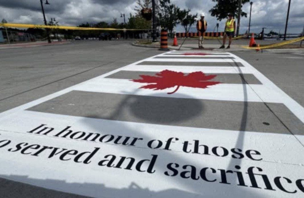 Smiths Falls Royal Canadian Legion unveils 2 crosswalks
